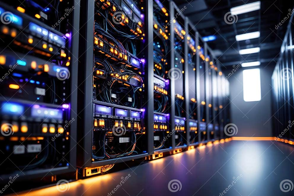 Computer Network Server Room, Data Communications Technology Wiring ...