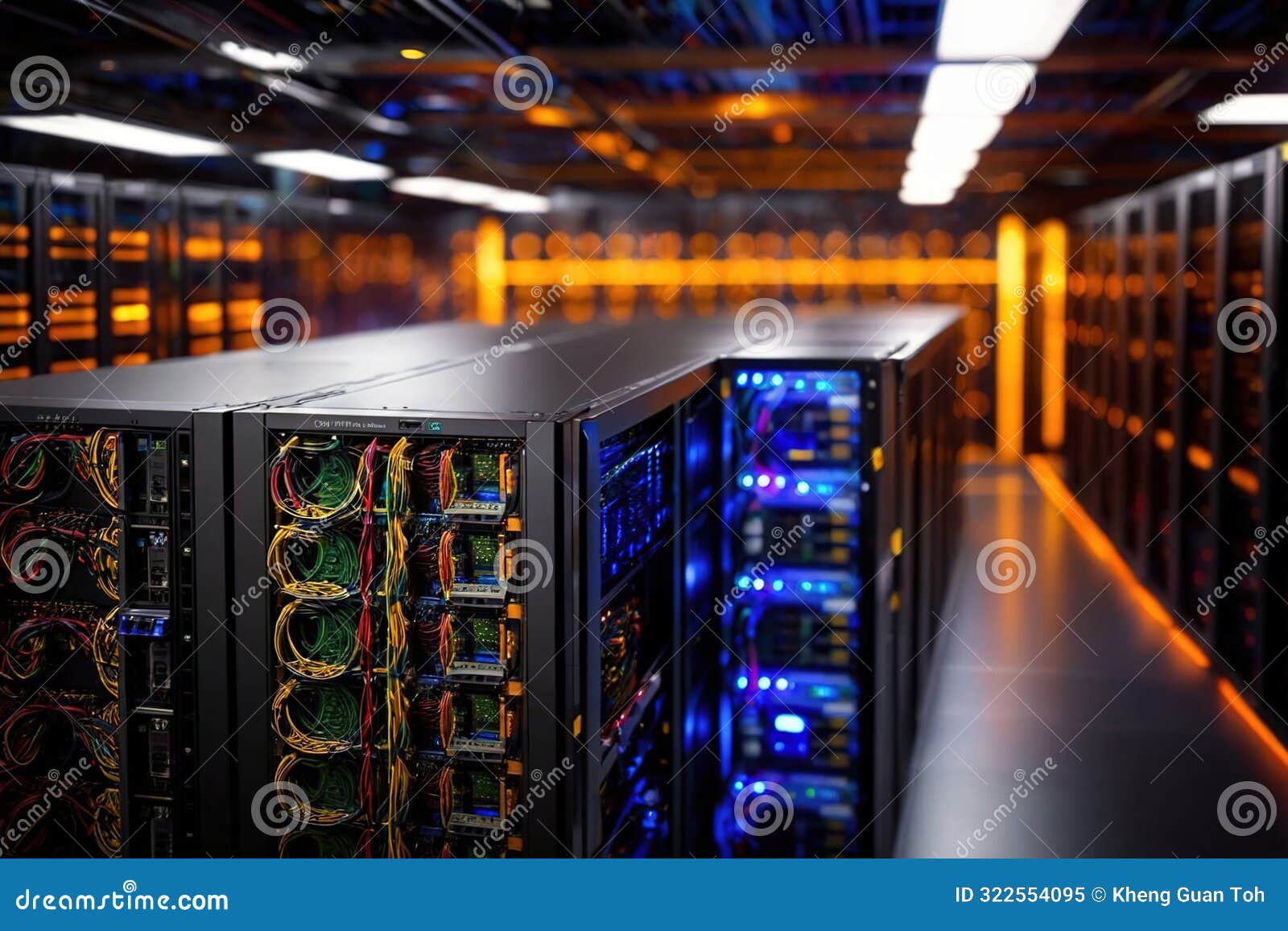 Computer Network Server Room, Data Communications Technology Wiring ...