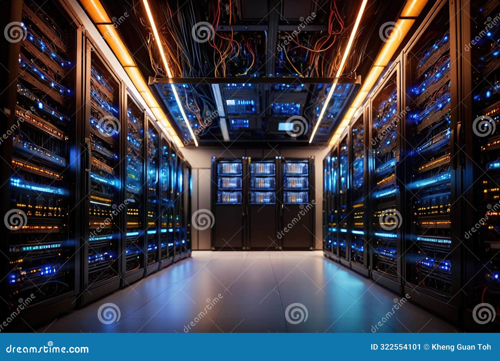 Computer Network Server Room, Data Communications Technology Wiring ...