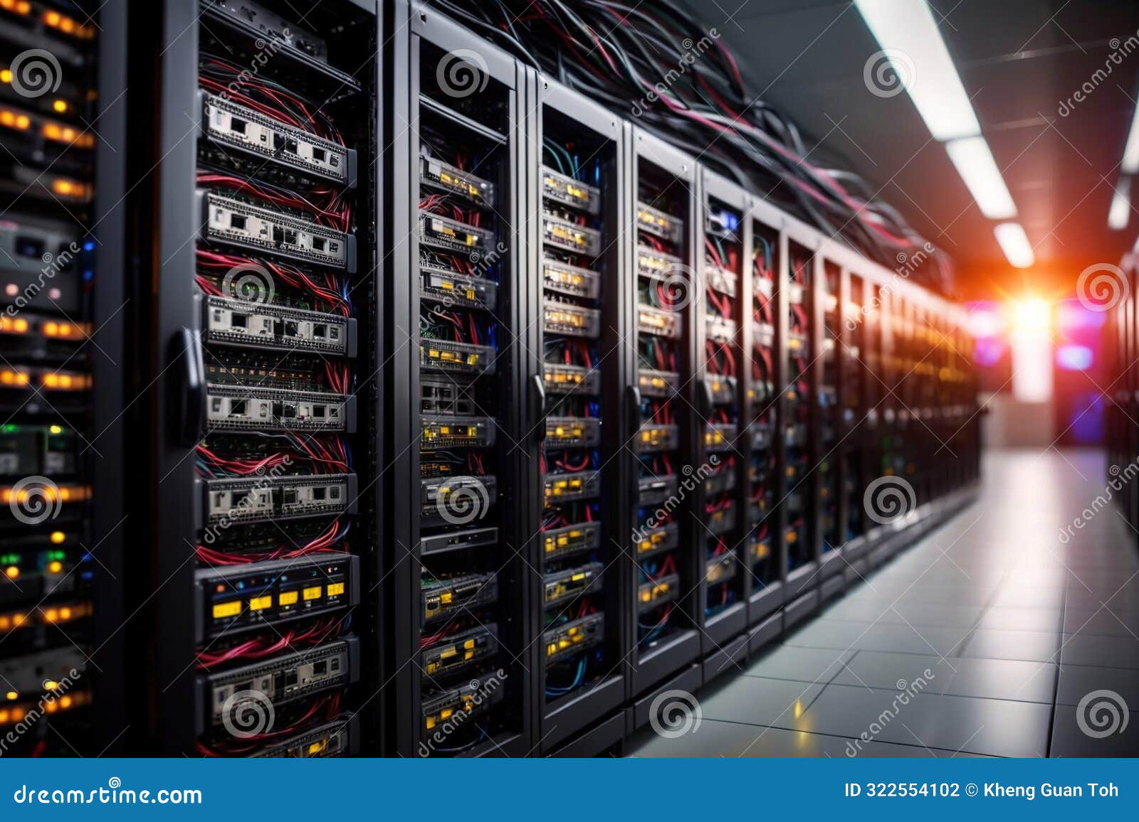 Computer Network Server Room, Data Communications Technology Wiring ...