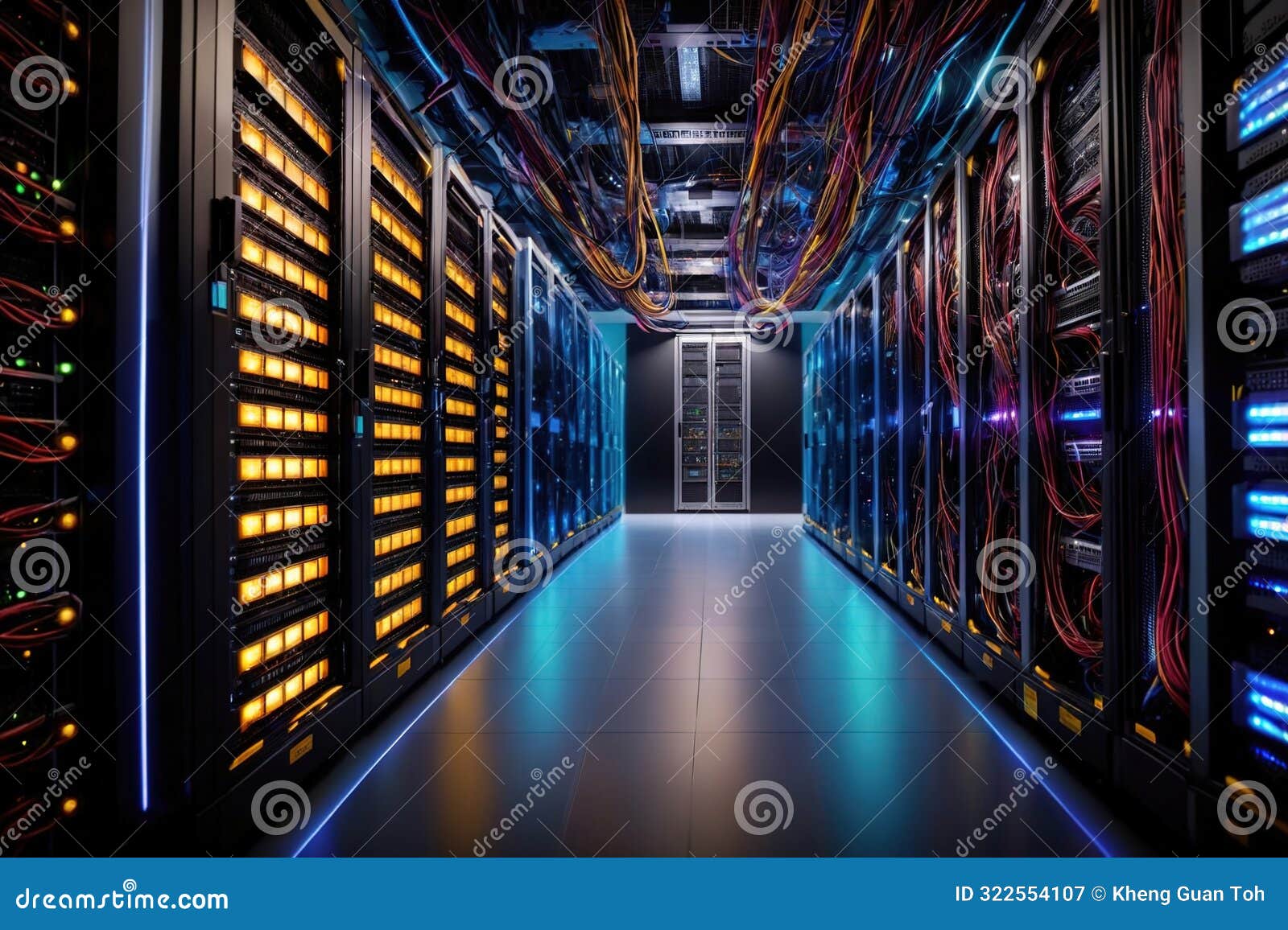 Computer Network Server Room, Data Communications Technology Wiring ...