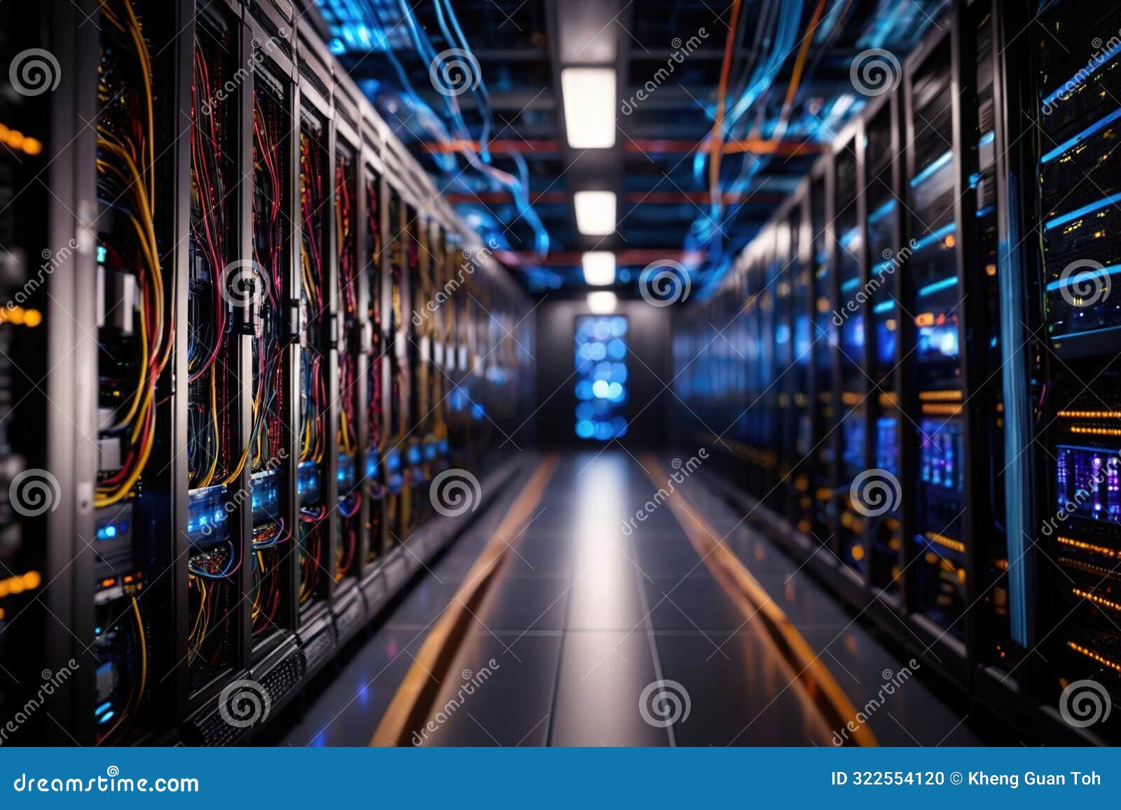 Computer Network Server Room, Data Communications Technology Wiring ...