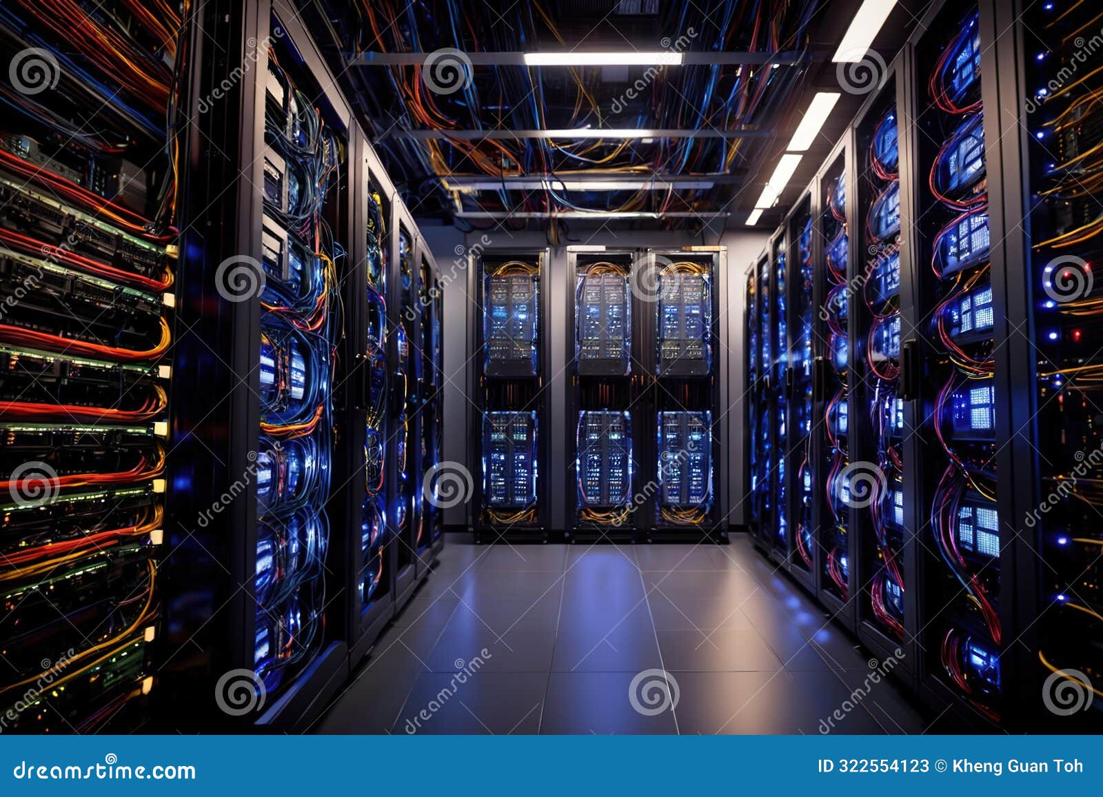 Computer Network Server Room, Data Communications Technology Wiring ...