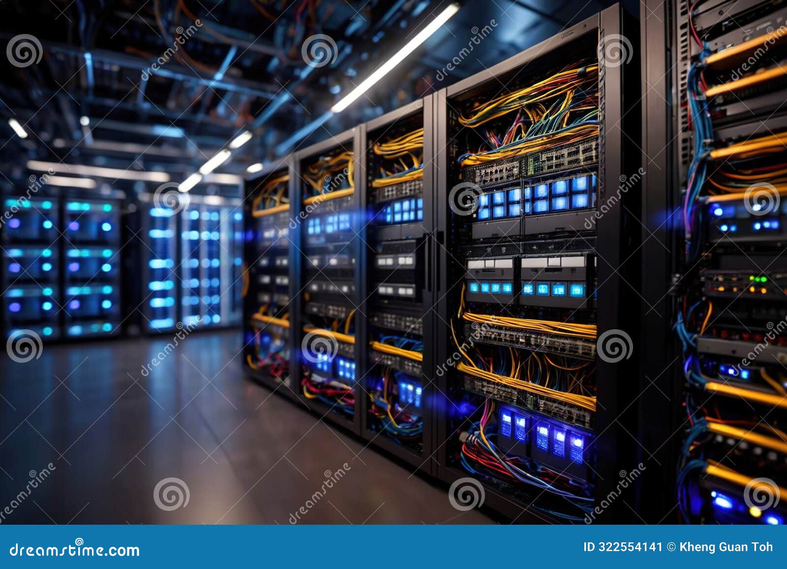 Computer Network Server Room, Data Communications Technology Wiring ...