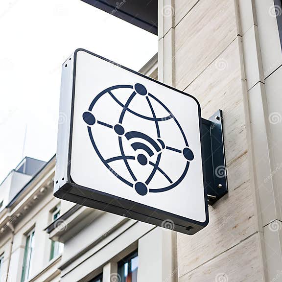 Computer Network Sign Icon Isolated on White Stock Illustration ...