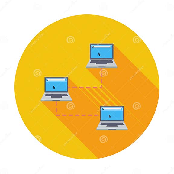 Computer Network Single Icon. Stock Vector - Illustration of database ...