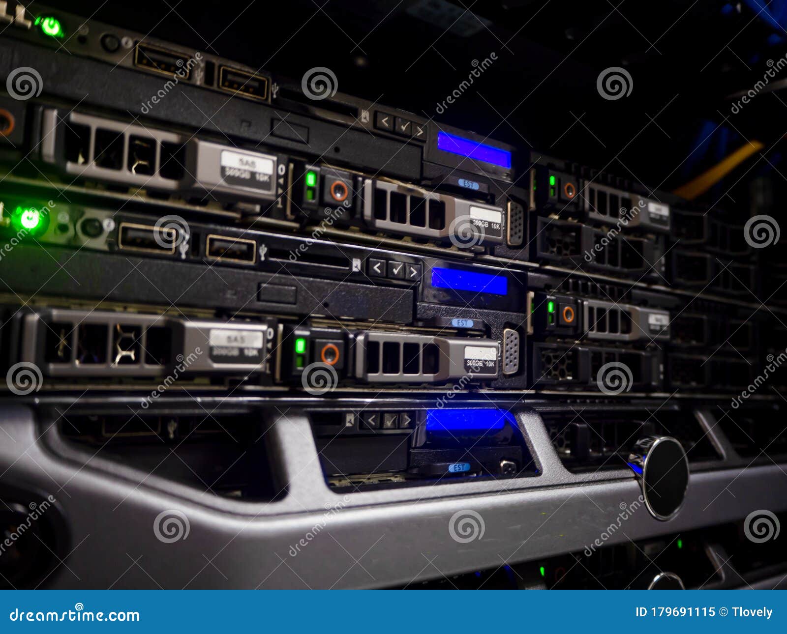 Computer Network Telecommunication Ethernet Cables Connected To ...