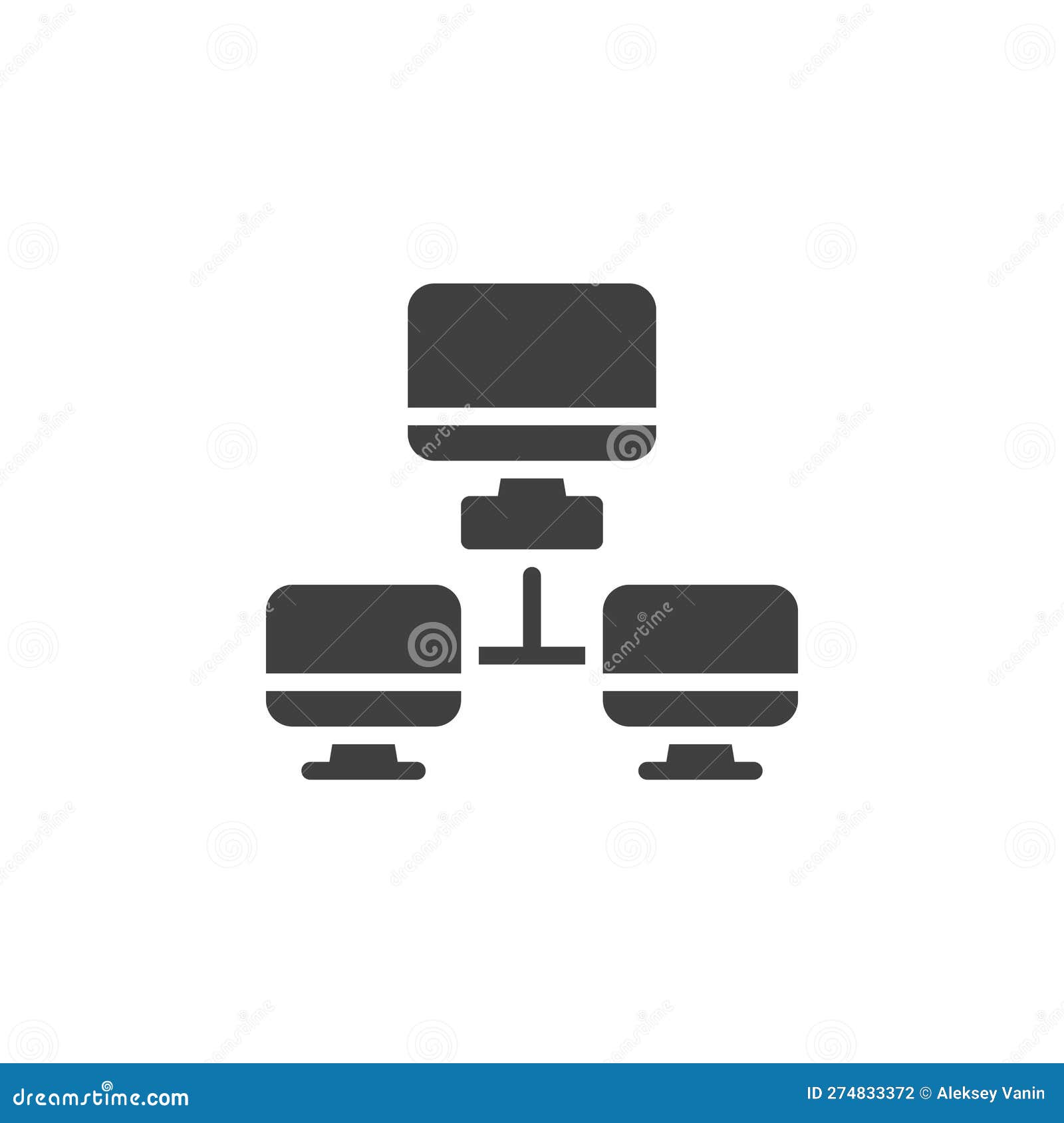 Computer Network Vector Icon Stock Vector - Illustration of icon ...