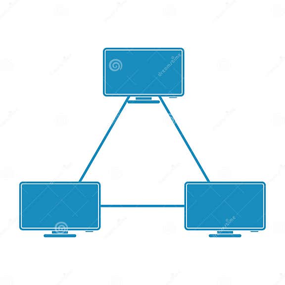 Computer Network. Vector Illustration Decorative Design Stock Vector ...