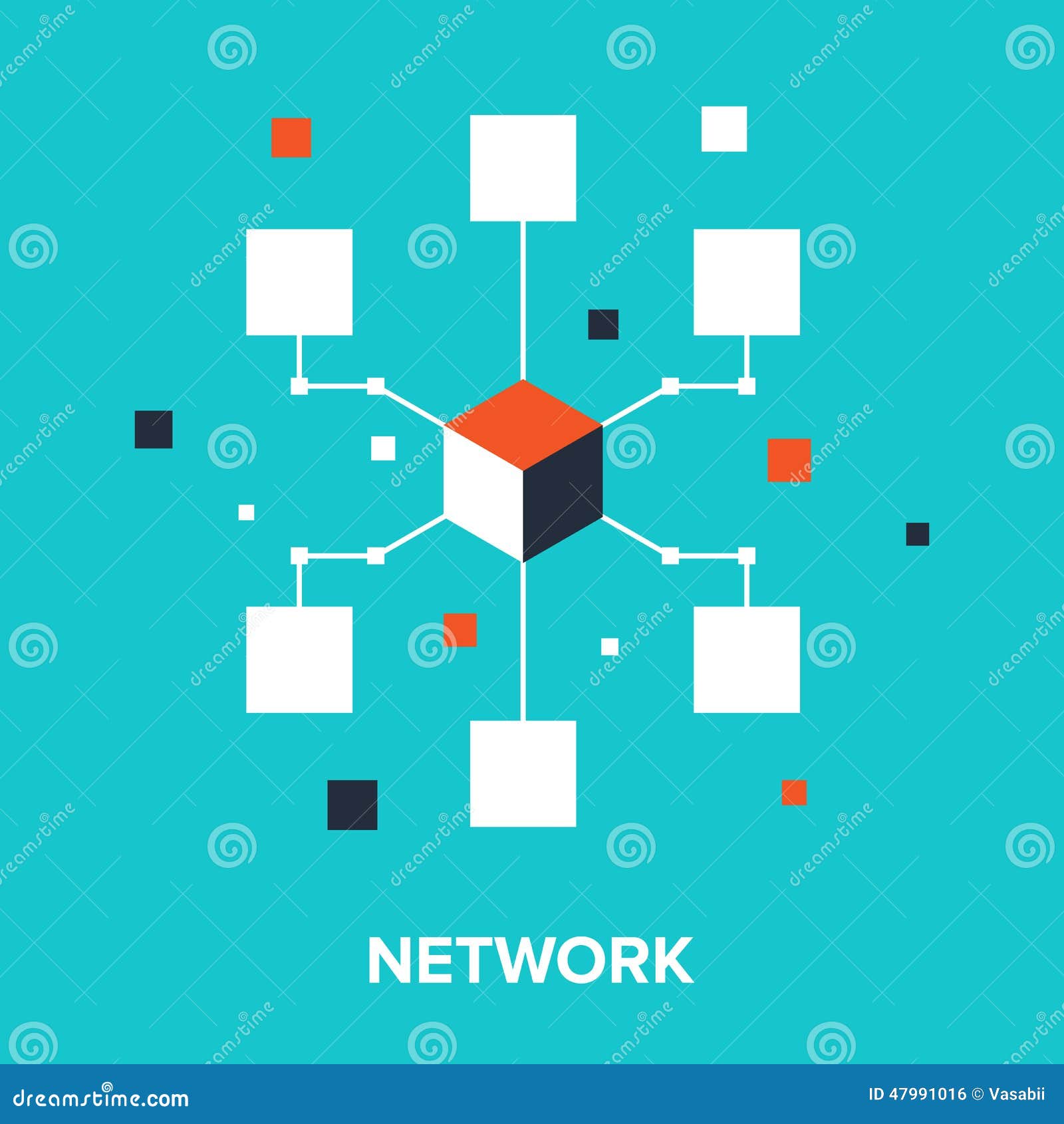 Computer Network stock vector. Illustration of cloud - 47991016