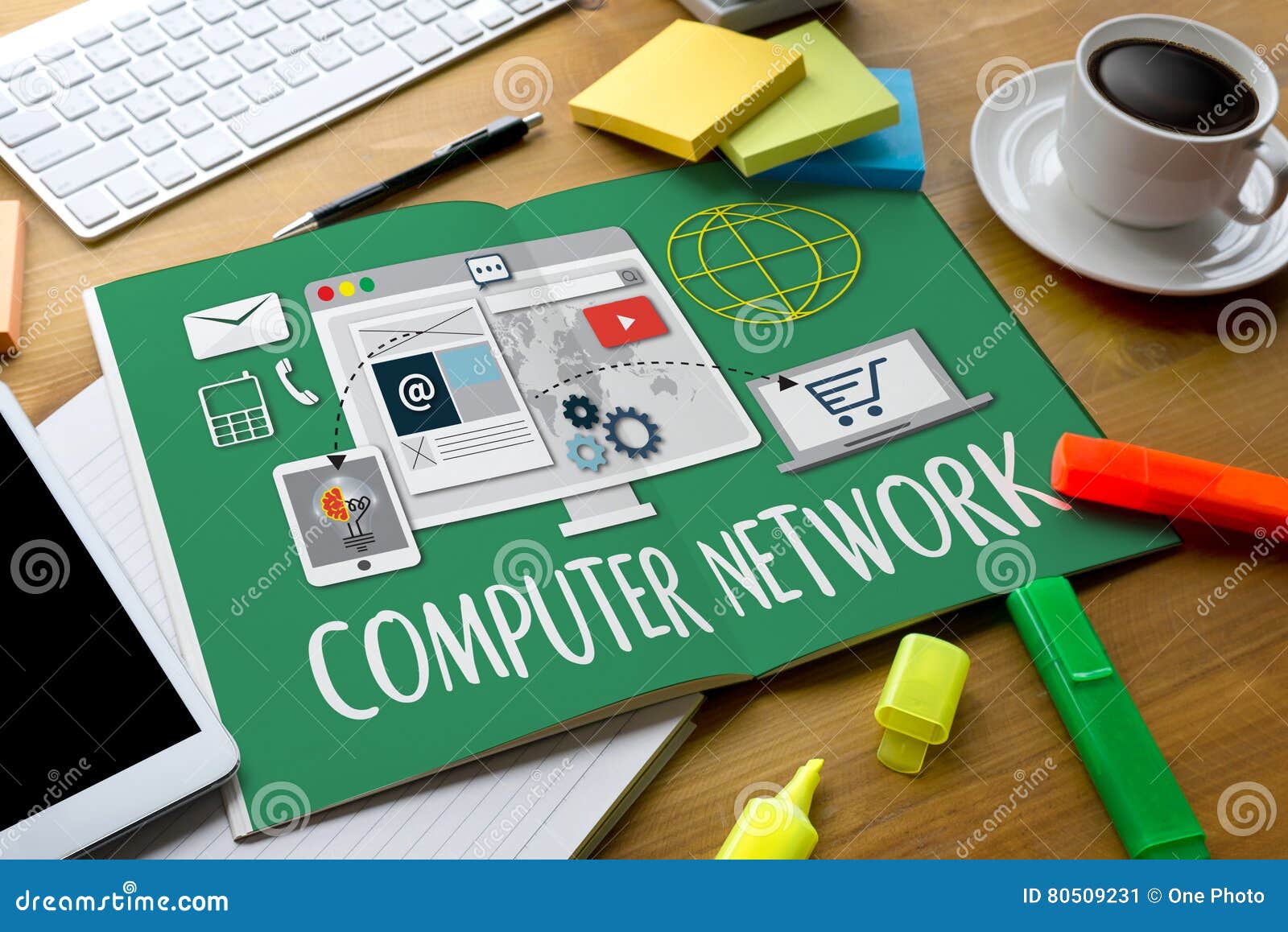 COMPUTER NETWORK Website Design UI Software Media WWW Internat Stock ...