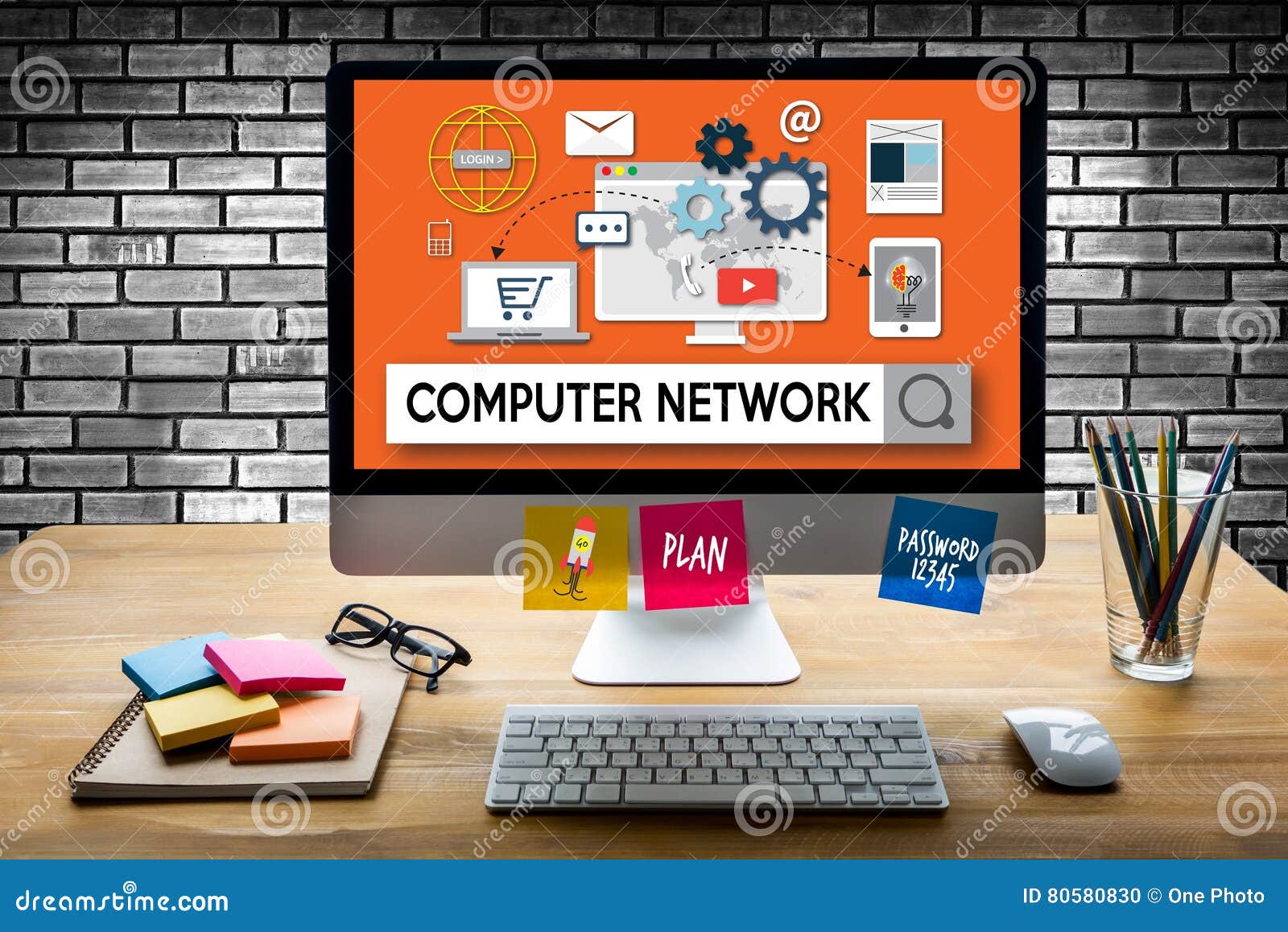 COMPUTER NETWORK Website Design UI Software Media WWW Internat Stock ...