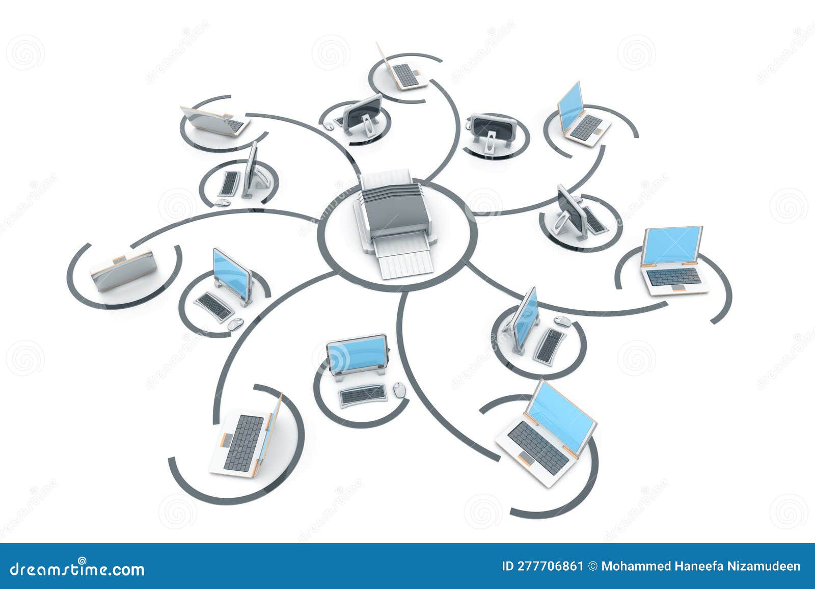 Computer network stock illustration. Illustration of internet - 277706861