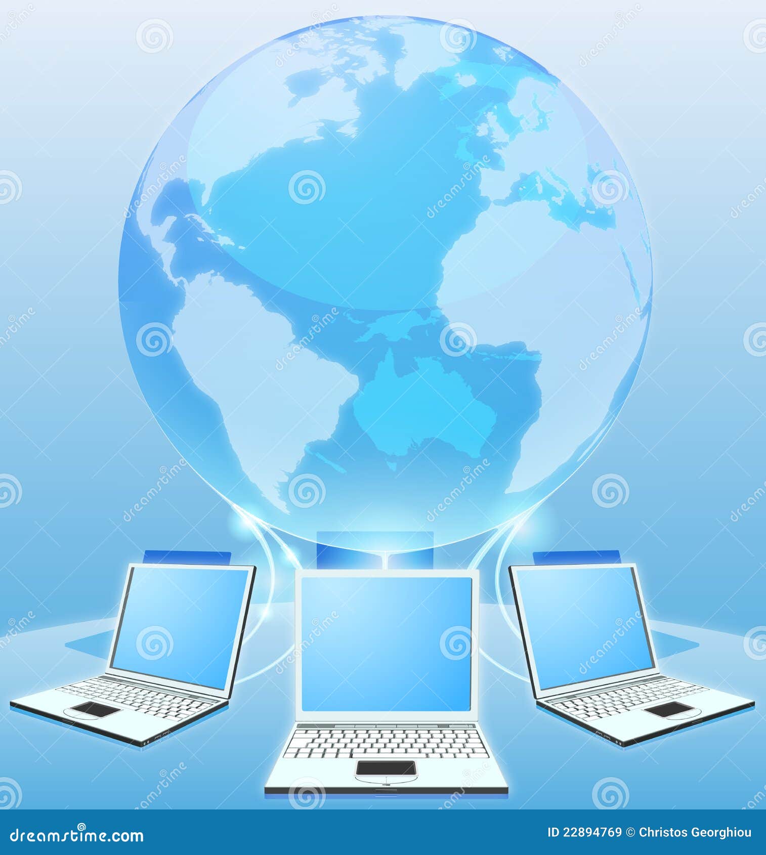 Computer Network World Concept Stock Vector - Illustration of globe ...