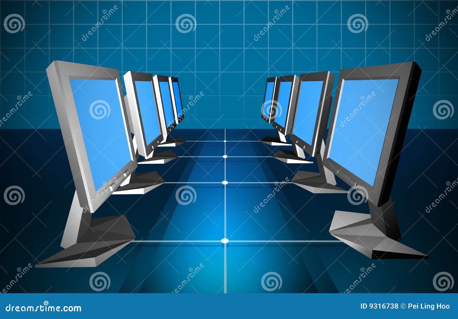 Computer Networking Concept Stock Illustration - Illustration of ...