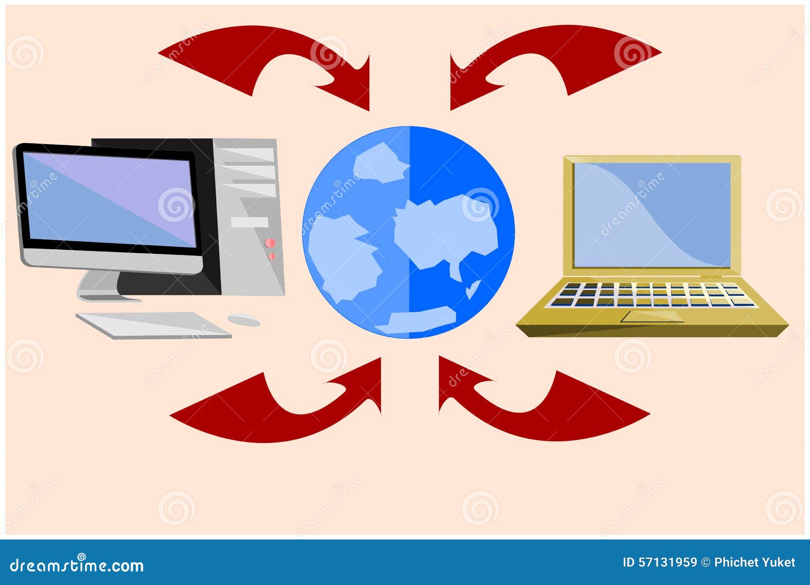 Computer networking stock illustration. Illustration of connect - 57131959