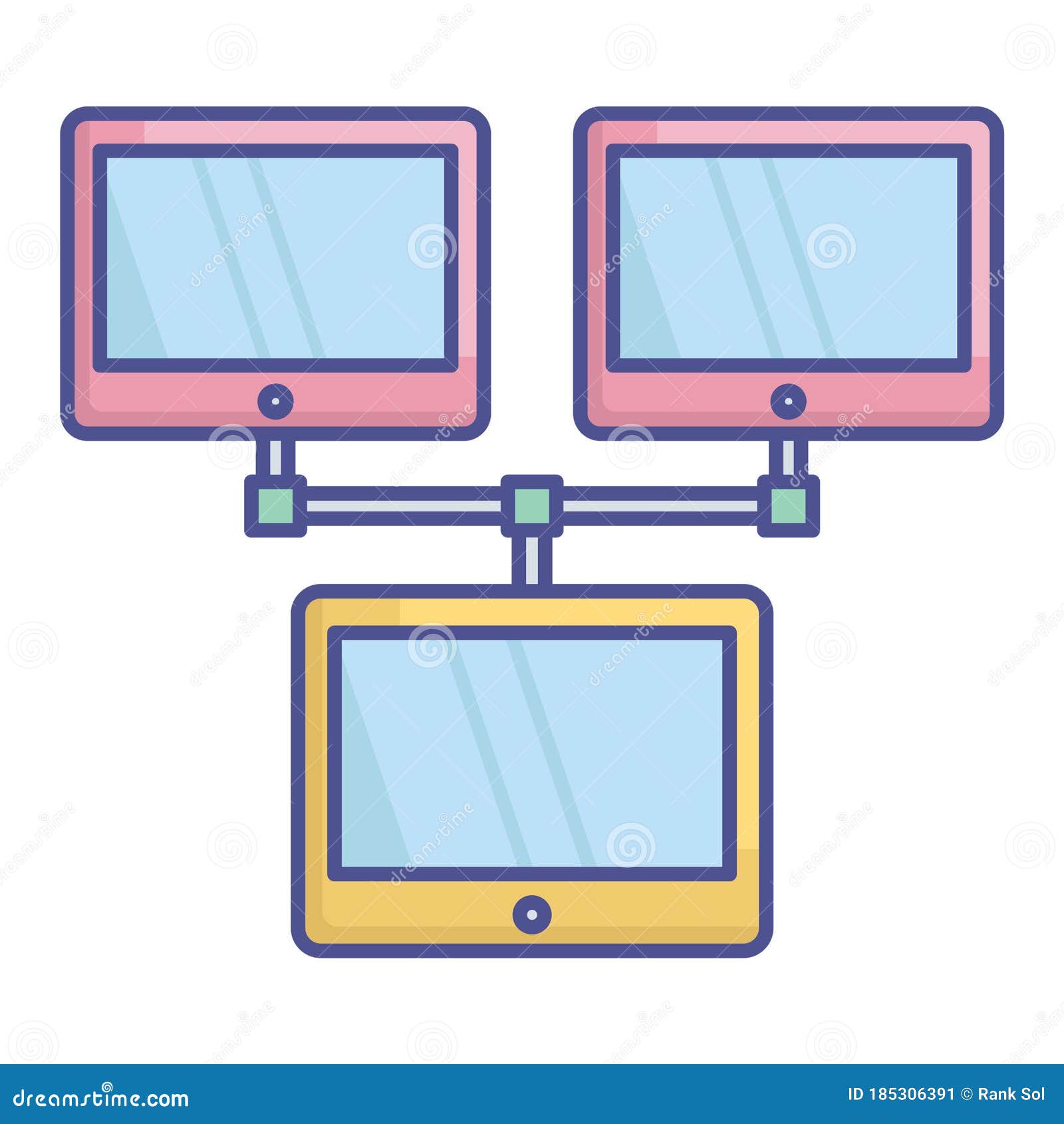 Computer Networking Fill Vector Icon Which Can Easily Modify or Edit ...