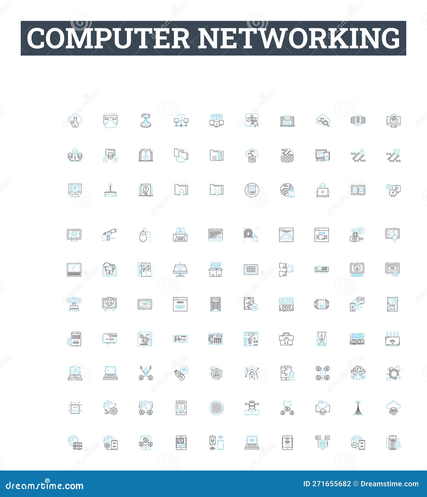 Computer Networking Vector Line Icons Set Networking Computer Ethernet Tcpip Wi Fi