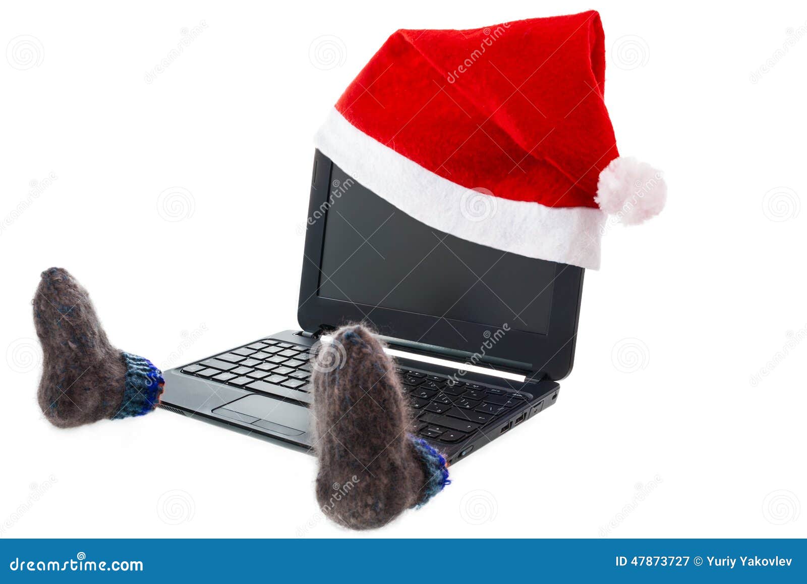 Computer in New Year stock image. Image of charm, festive - 47873727