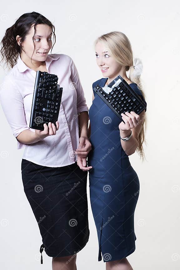 Computer not working again stock image. Image of female - 27788893