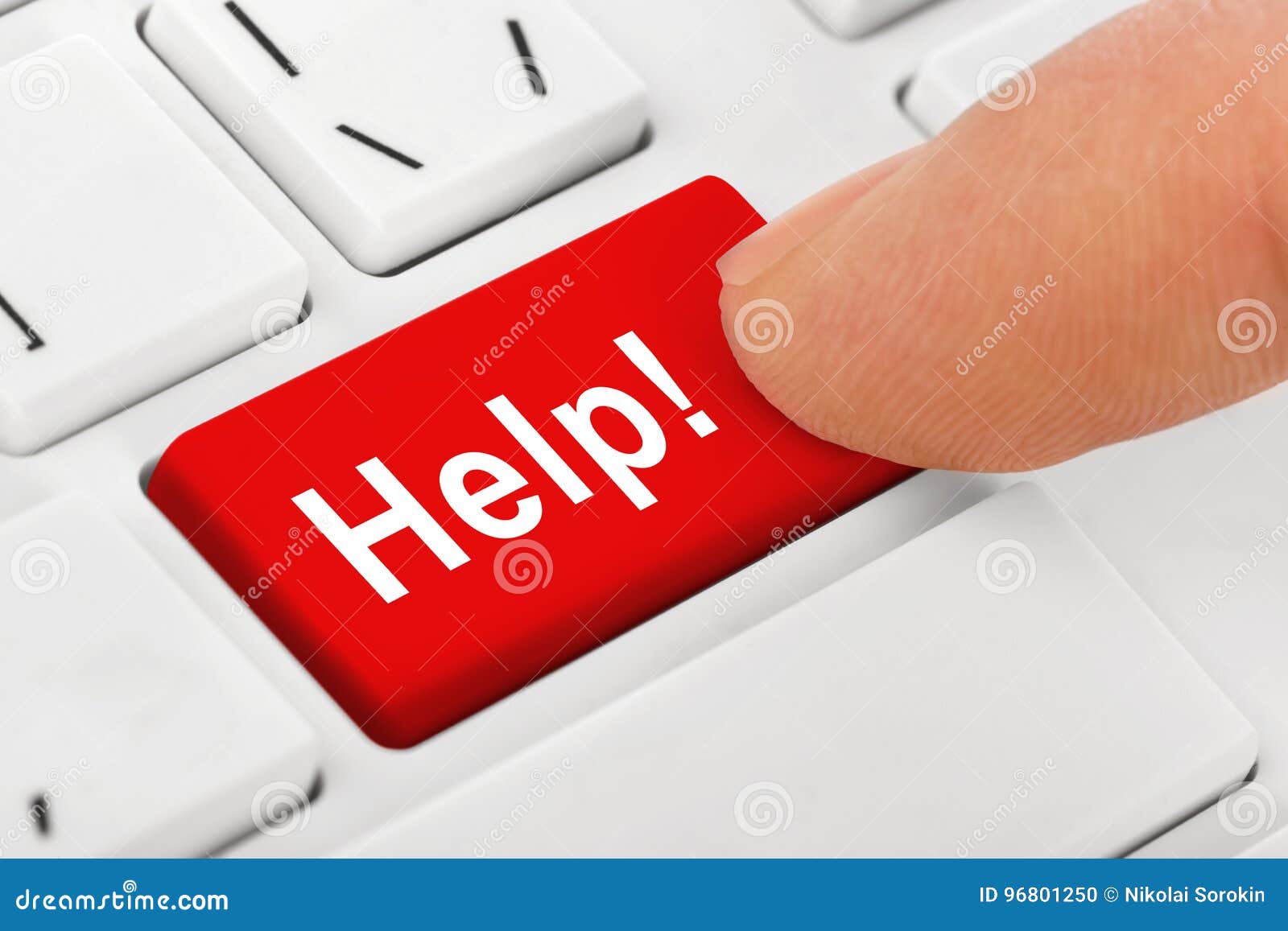 Computer Notebook Keyboard with Help Key Stock Photo - Image of ...