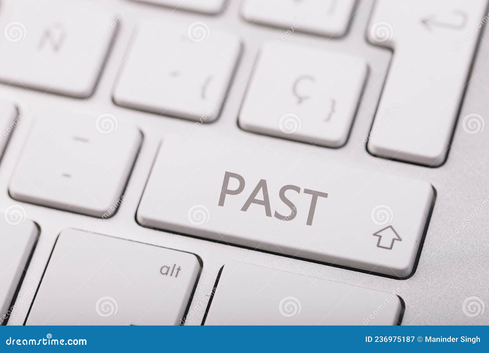 Computer Notebook Keyboard with Past Key Stock Image - Image of ...