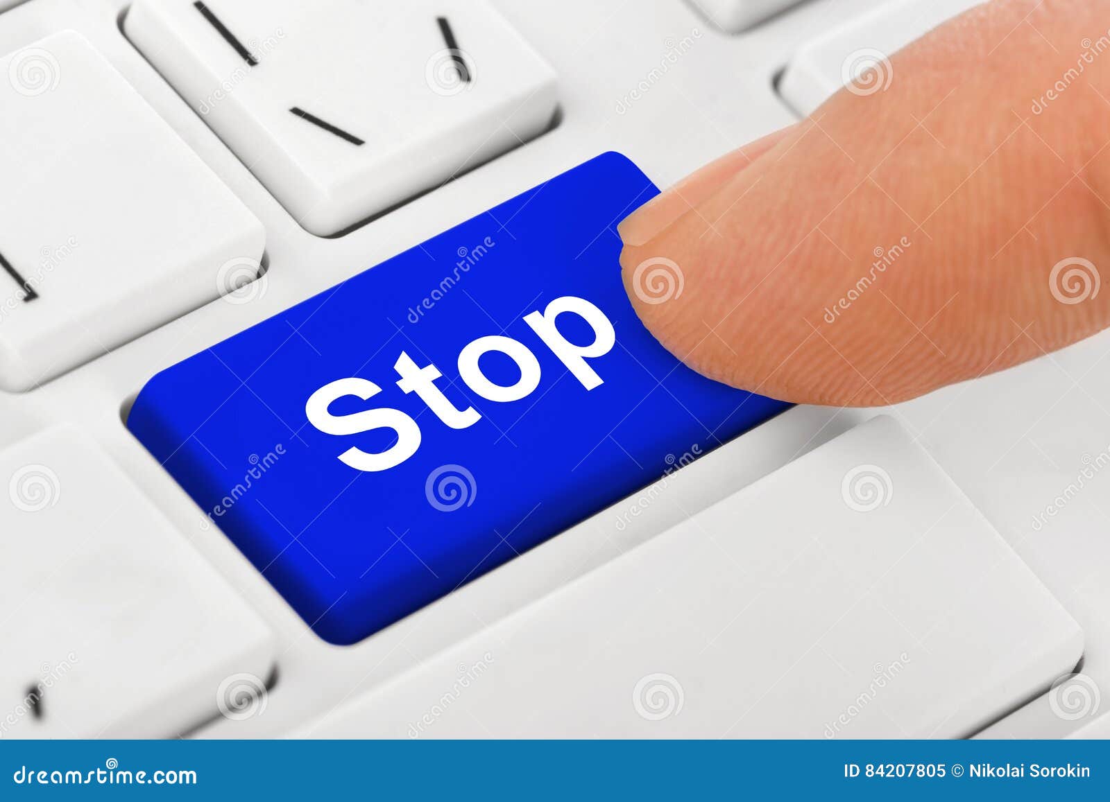 Computer Notebook Keyboard with Stop Key Stock Image - Image of ...
