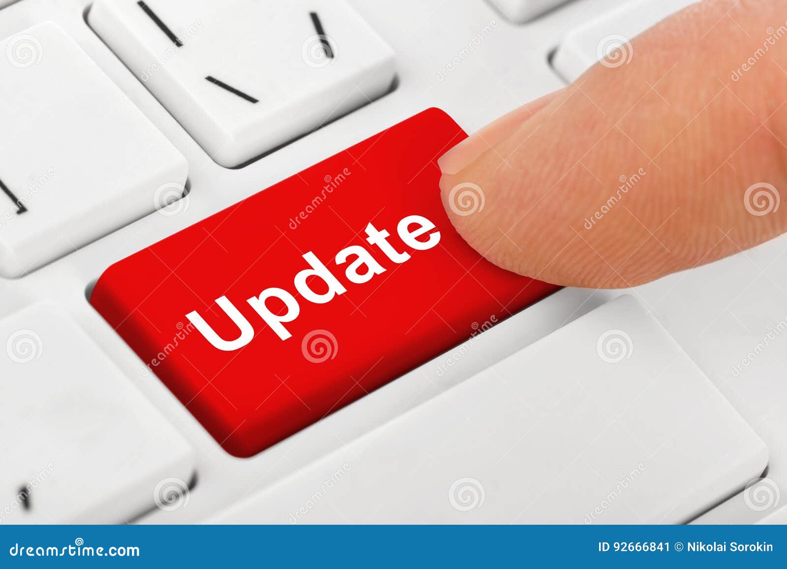 Computer Notebook Keyboard with Update Key Stock Image - Image of ...