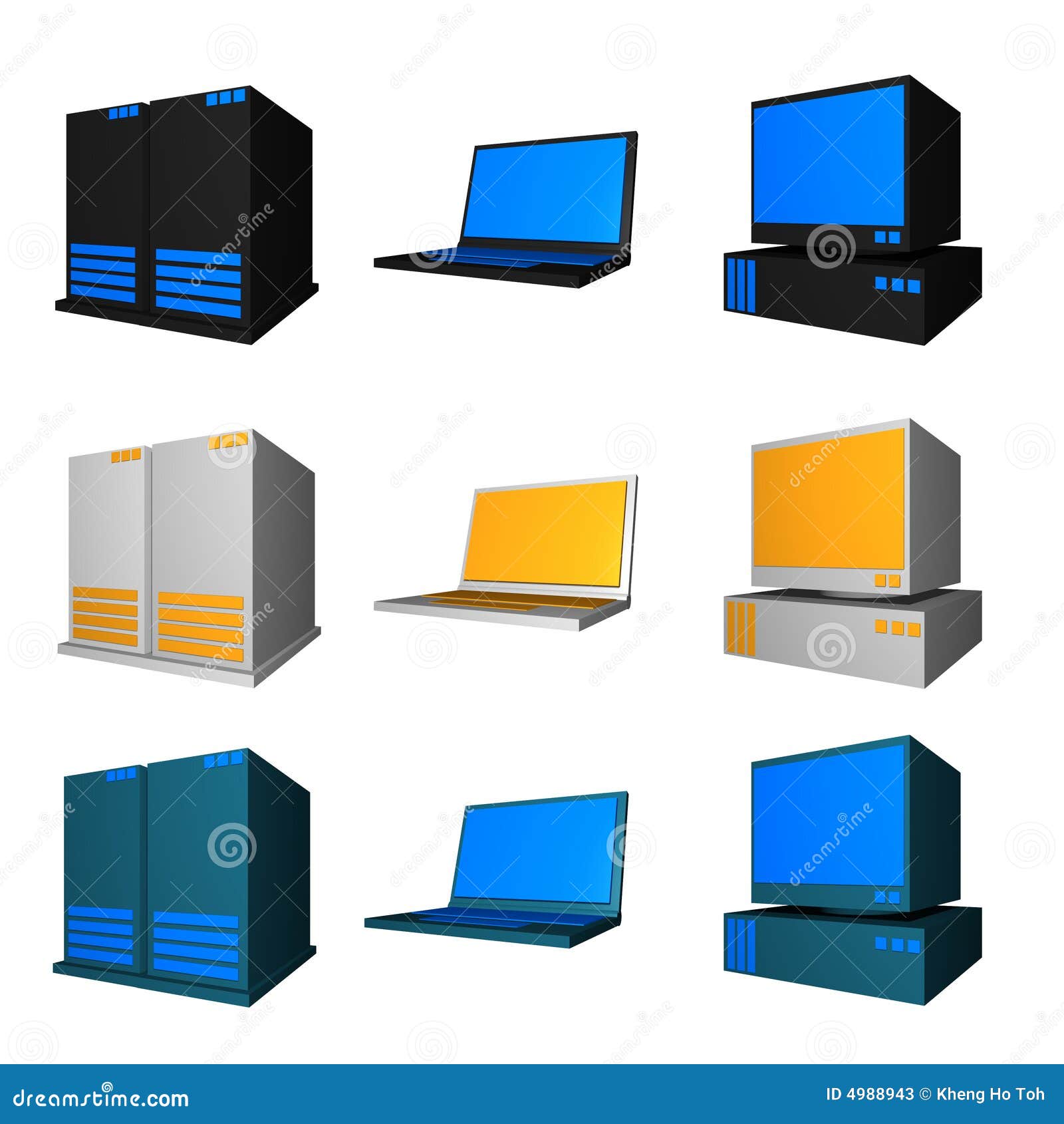 Computer, Notebook and Server Stock Illustration - Illustration of ... Computer, Notebook and Server Stock Illustration - Illustration of ...