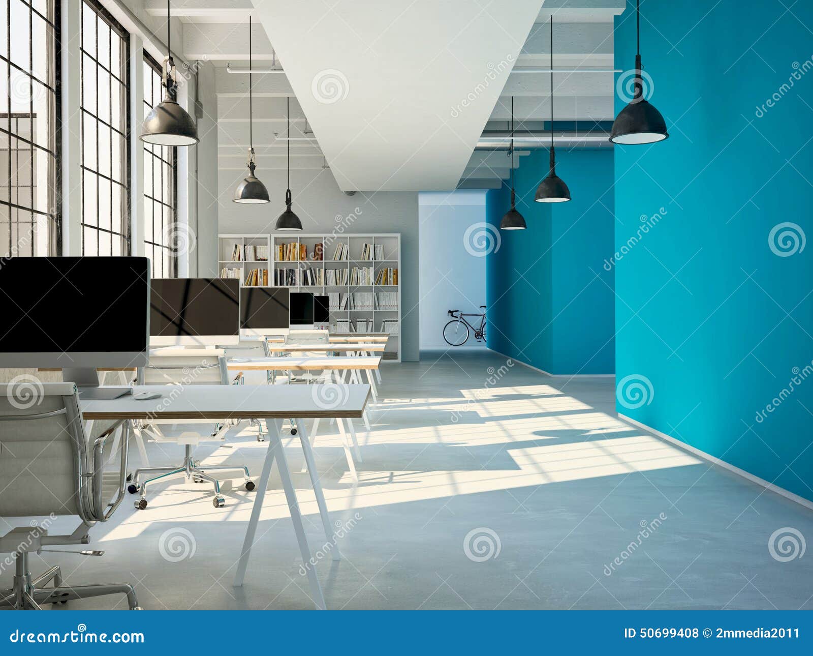 Computer and Notebook on the Working Place. 3d Stock Illustration ...