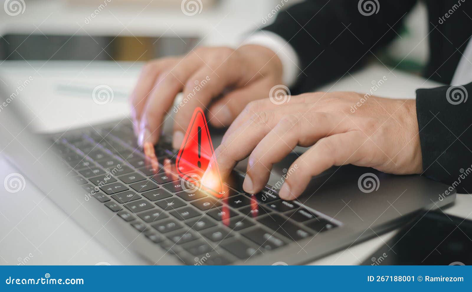 Computer Notification Error Maintenance Concept. Programmer, or ...