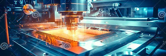 Computer Numerical Control Machining Center, Showcasing Precision ...