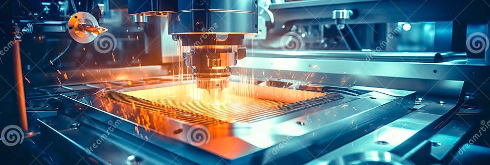 Computer Numerical Control Machining Center, Showcasing Precision ...