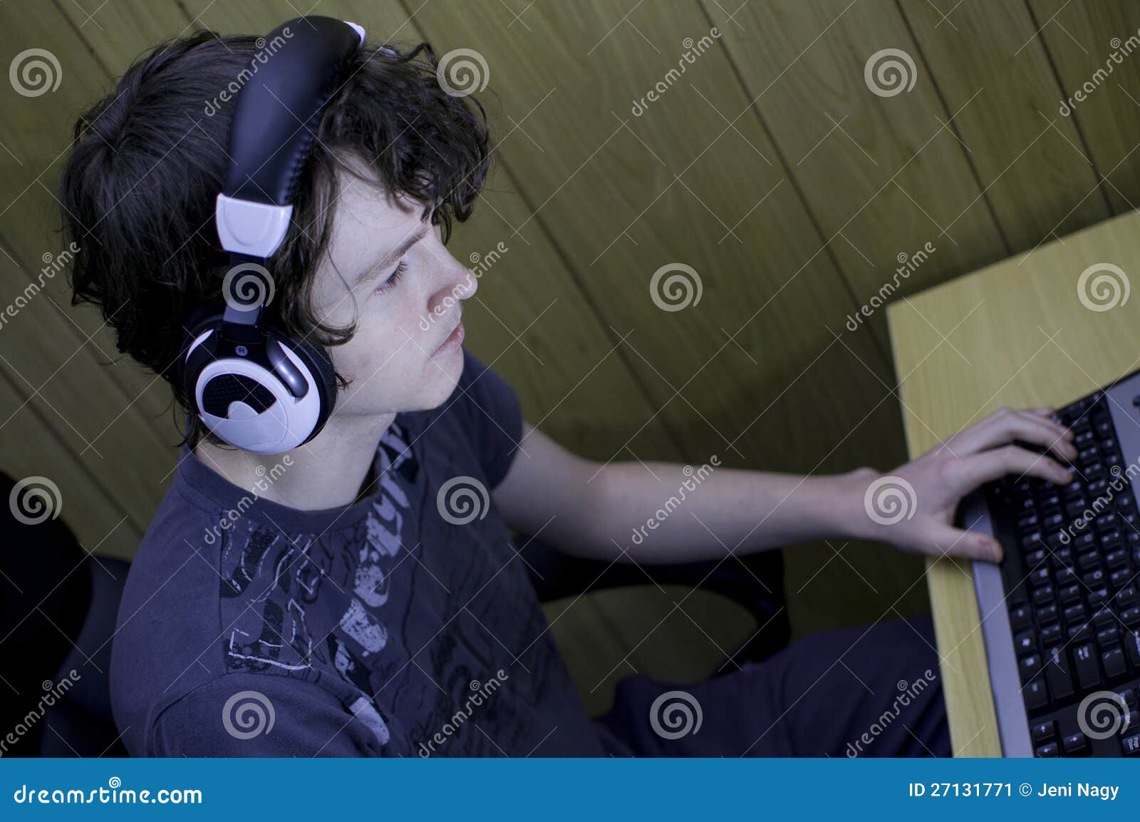 Computer Obsessed Teenager stock image. Image of obsession - 27131771
