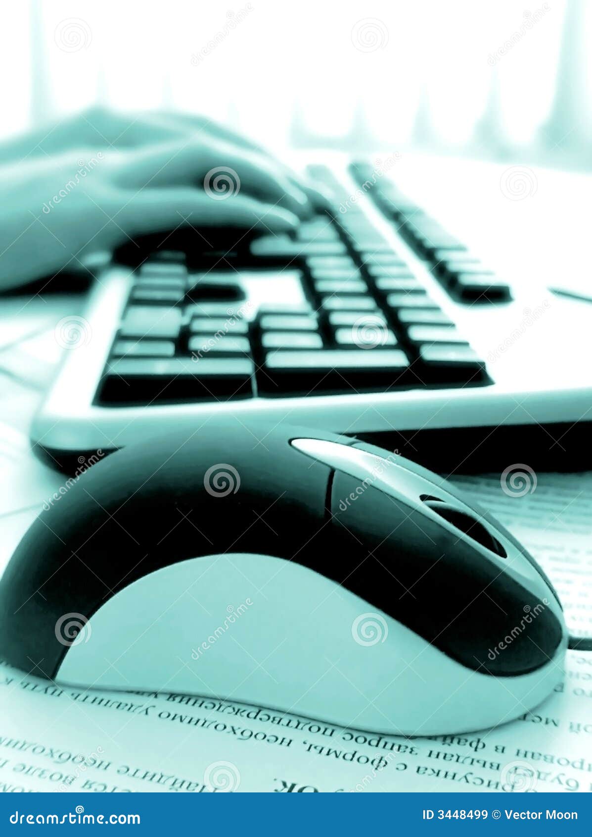 Computer in the office #3 stock image. Image of keyboard - 3448499