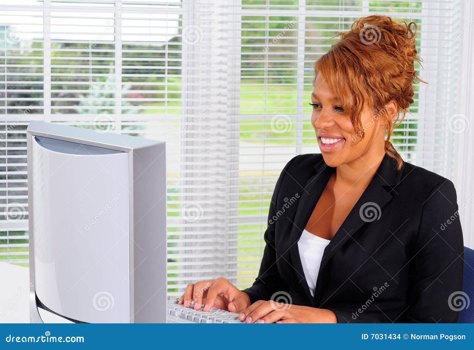 Computer Office stock photo. Image of smile, american - 7031434