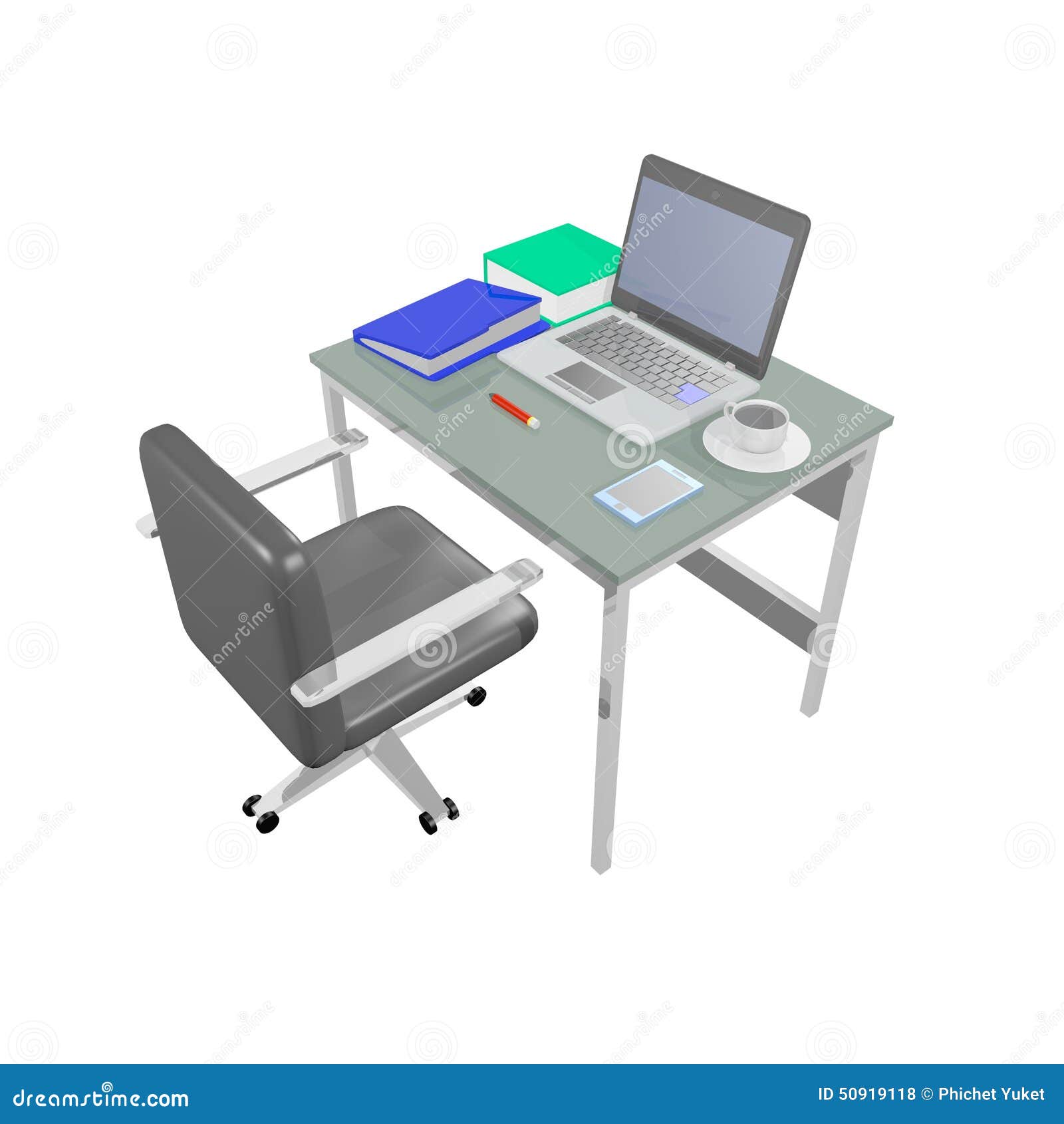 Computer office stock illustration. Illustration of workspace - 50919118