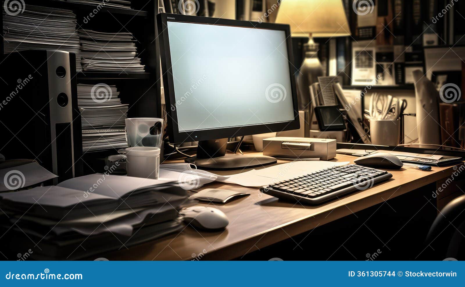 Bulky Desktop Computer With Pixelated Graphics On Monitor, Sitting On ...