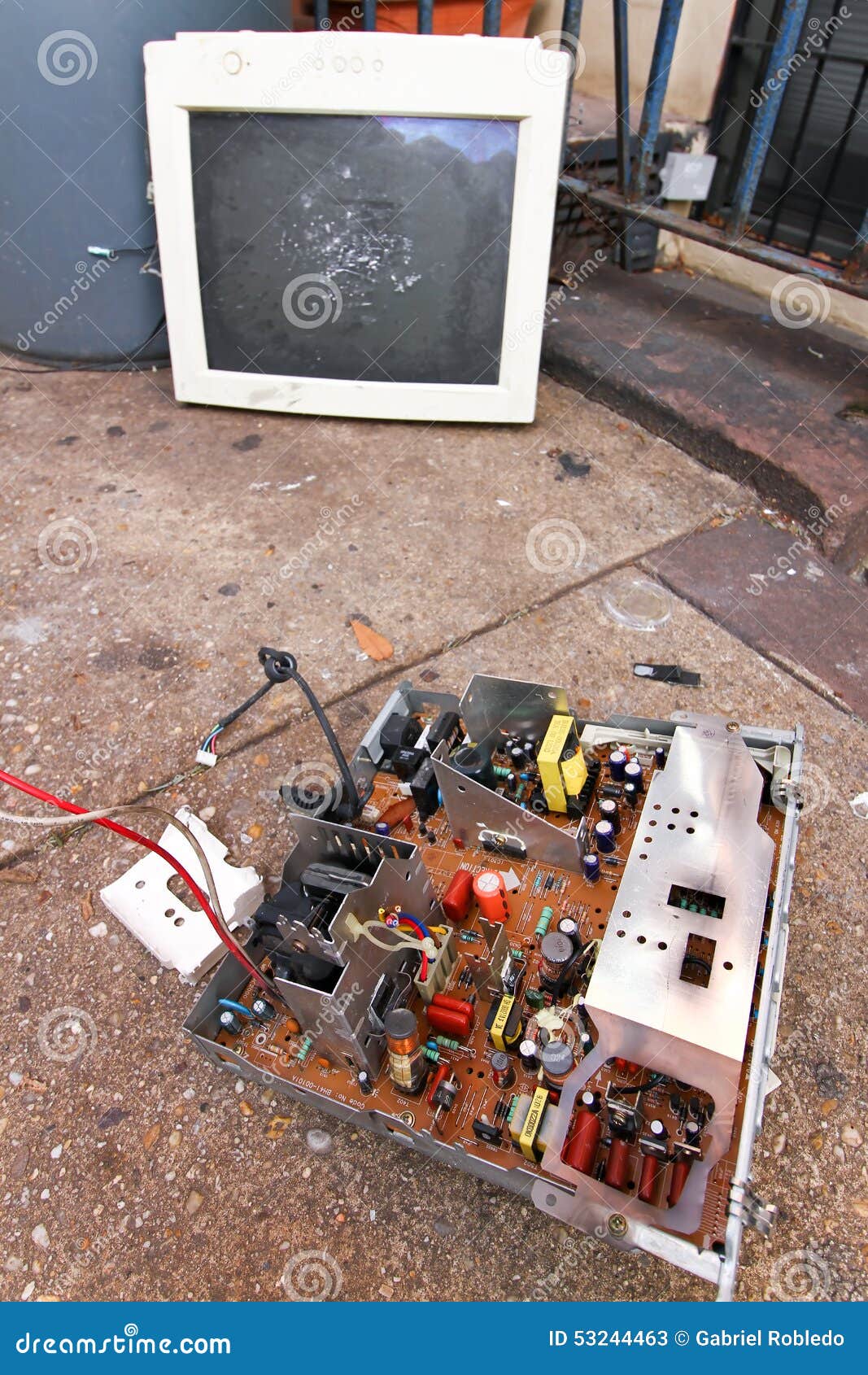 Old Grubby Outdated Tech. Close-up Of A Vintage Computer System ...