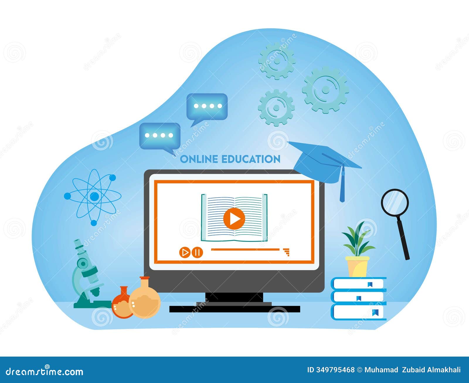 Computer with Online Education Concepts with Digital and Scientific ...