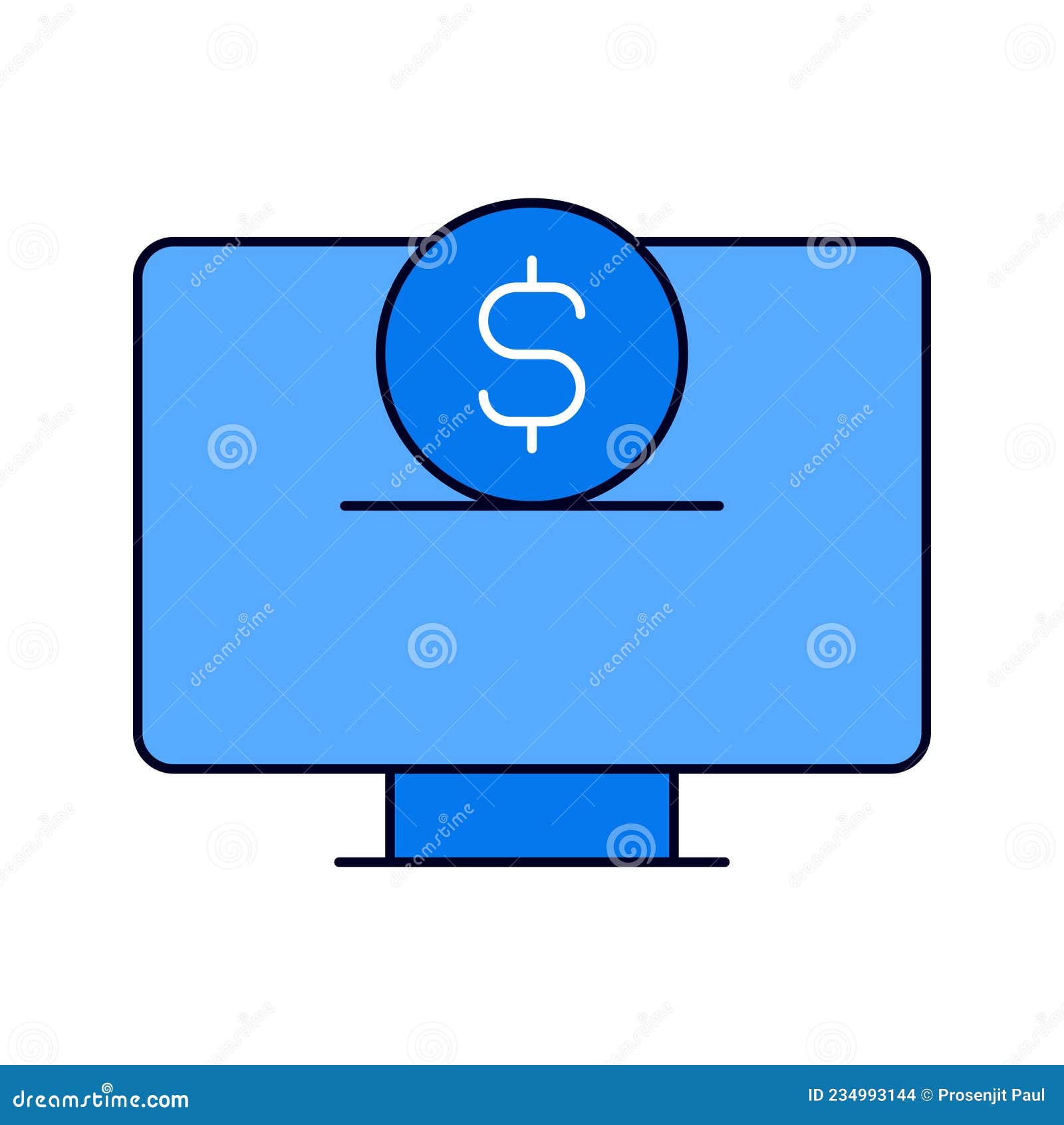 Computer Online Fund Collection Icon Vector Stock Vector - Illustration ...
