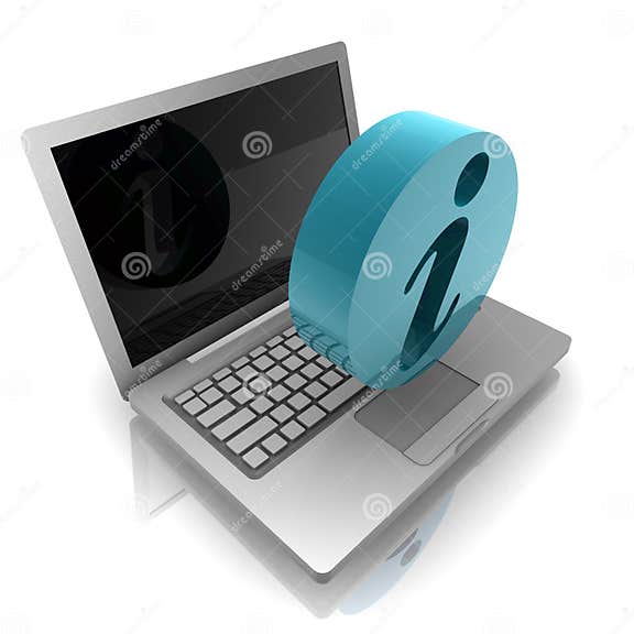 Computer Online Information Stock Illustration - Illustration of ...