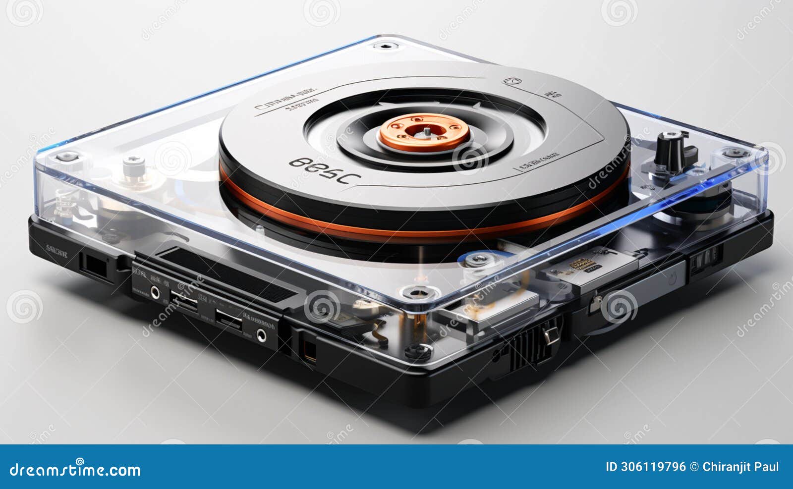 Computer Optical Disk Drive Isolated on White Background Stock Photo ...