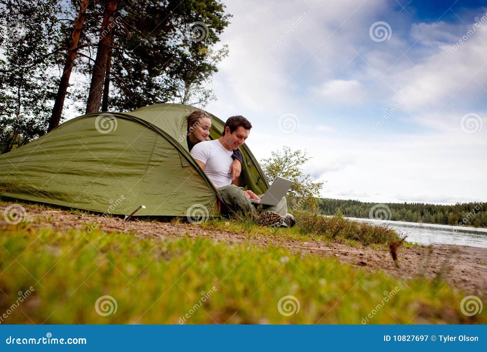 Computer Outdoor Tent stock image. Image of camping, activity - 10827697