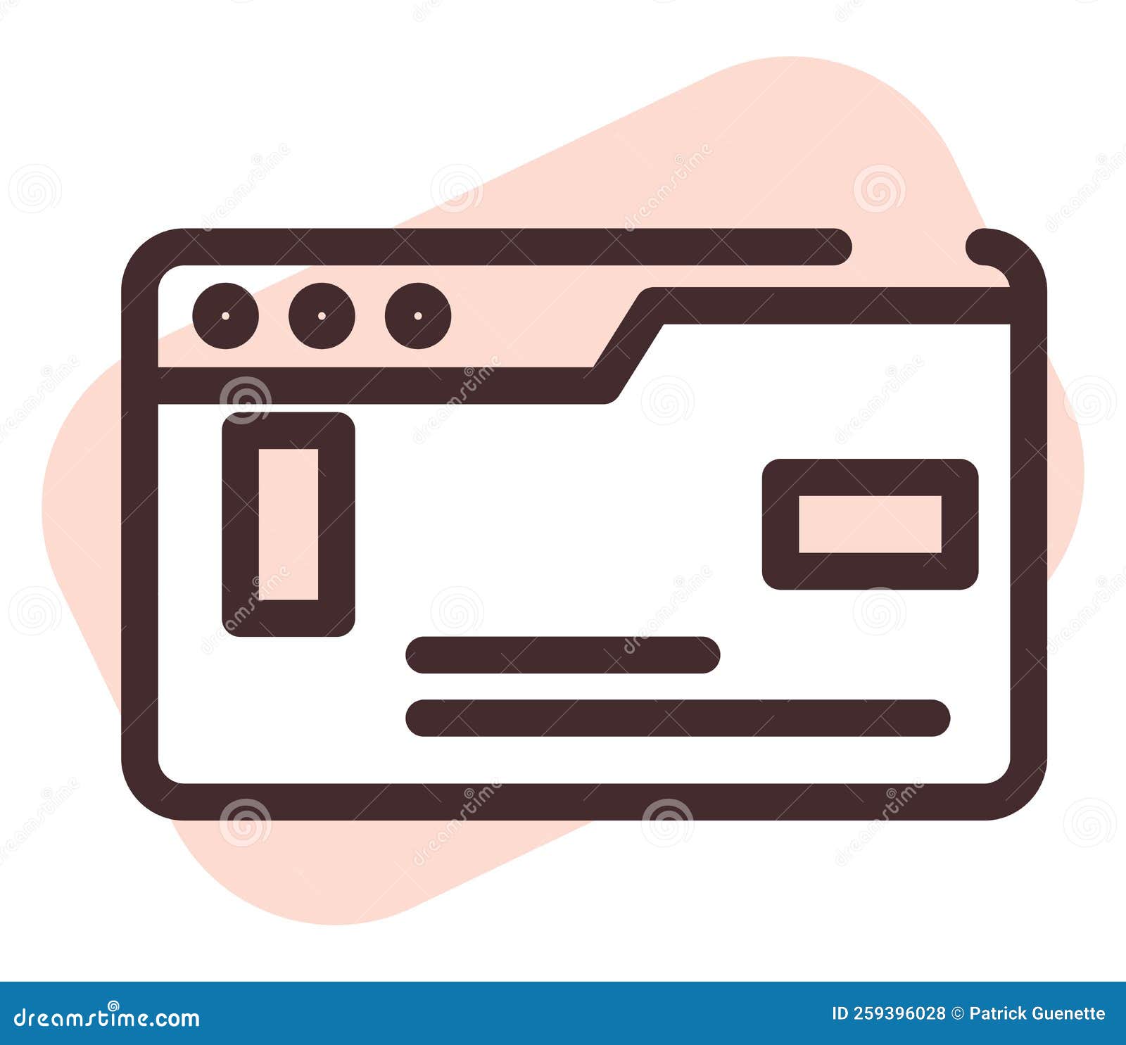 Computer page, icon stock vector. Illustration of digital - 259396028
