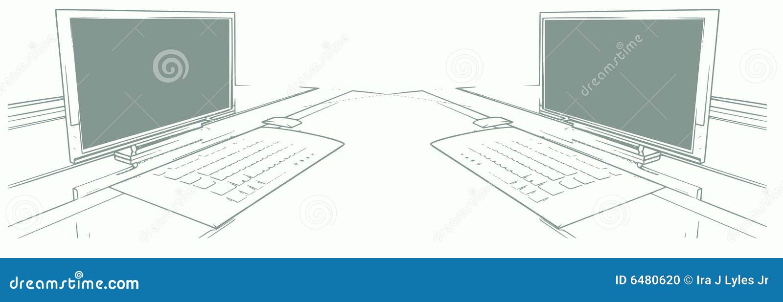 Computer Pair stock vector. Illustration of computers - 6480620