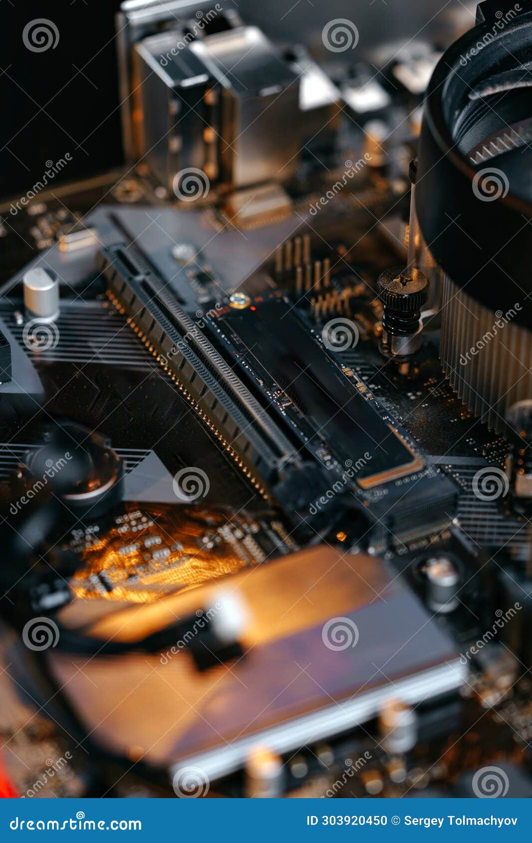 Computer Part Circuit Board Close Up Photo Stock Photo - Image of ...