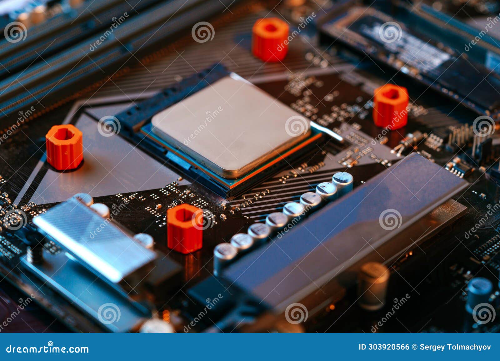 Computer Part Circuit Board Close Up Photo Stock Photo - Image of ...
