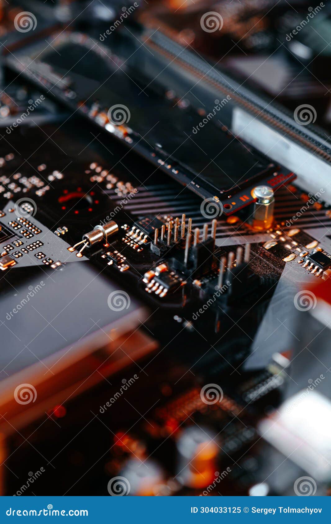 Computer Part Circuit Board Close Up Photo Stock Image - Image of ...
