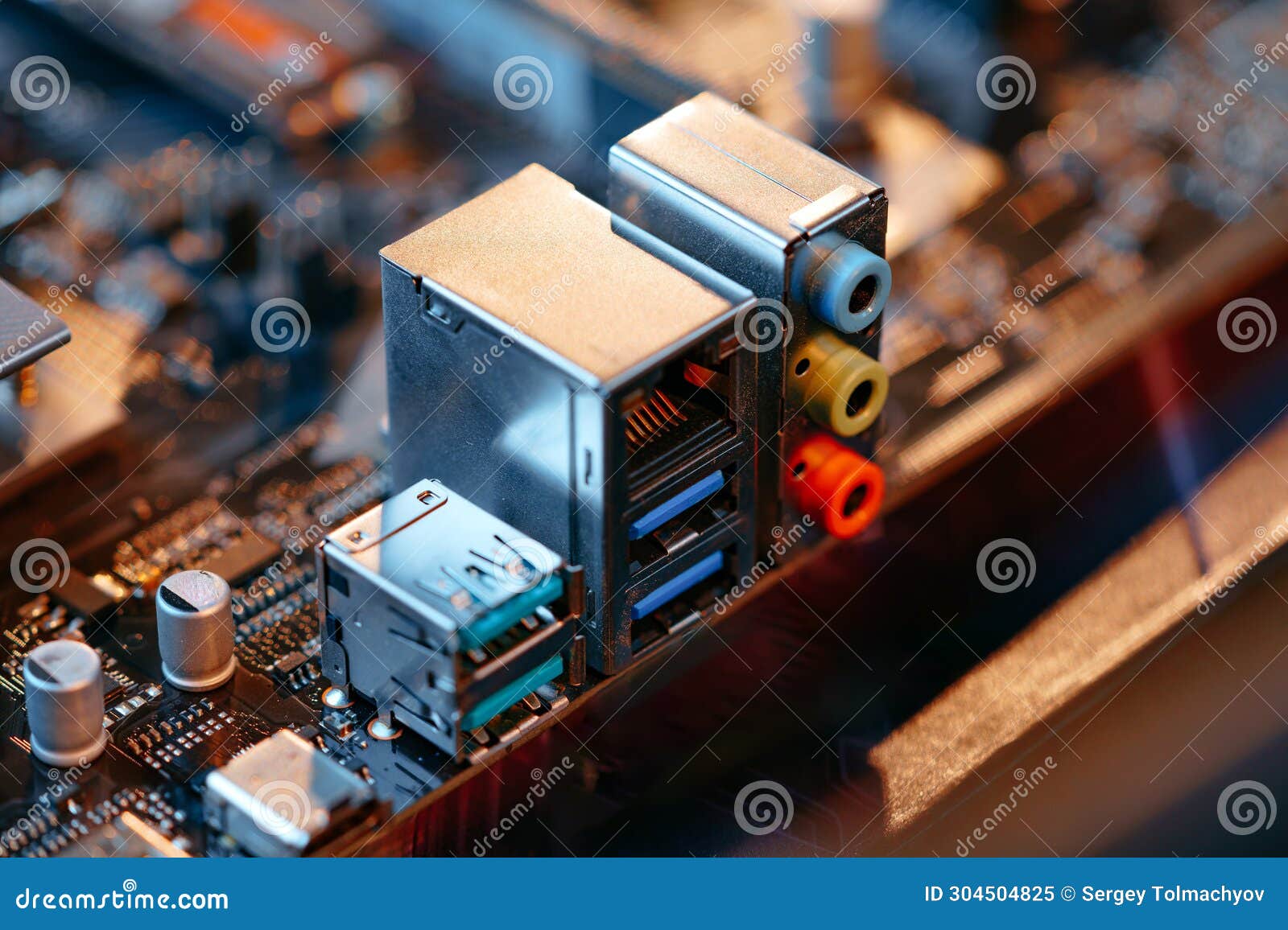 Computer Part Circuit Board Close Up Photo Stock Image - Image of ...